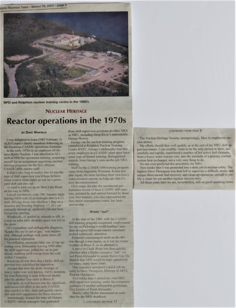 Nuclear Reactor Operations in the 1970s - Society for the Preservation ...